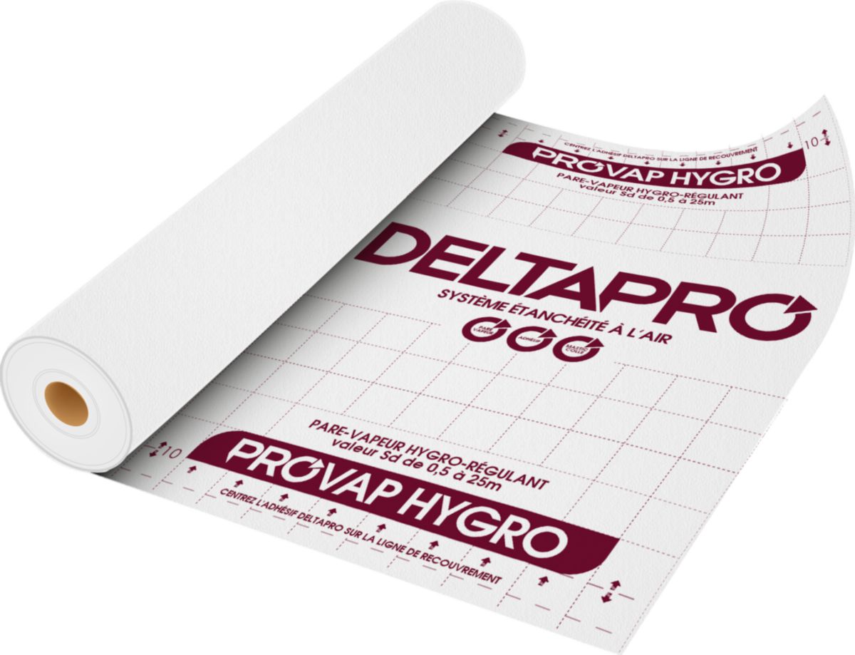 DELTAPRO - Membrane d'étanchéité à l'air et par-vapeur hygro variable Deltapro PROVAP HYGRO sd 0 ...