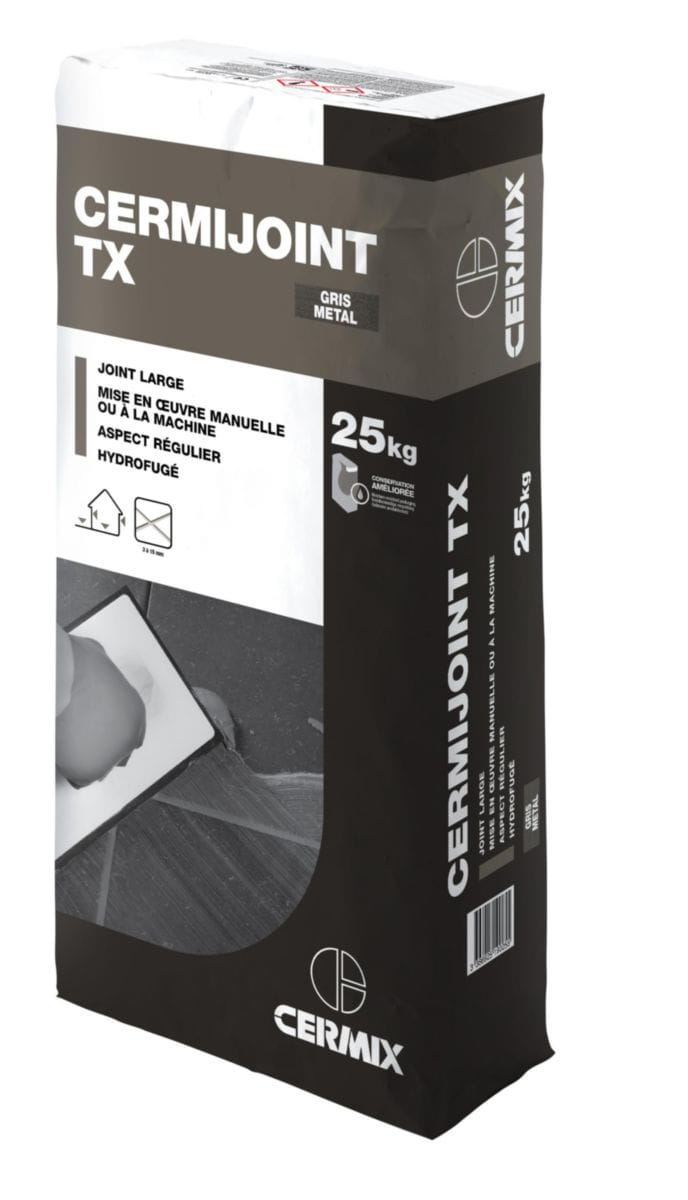 CERMIX - Mortier joint Cermijoint TX gris métal sac de 25kg 0000026501