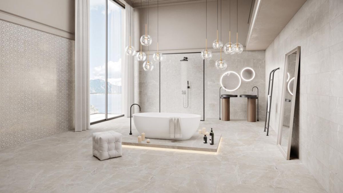 CEREV - Carrelage mural faïence Breccia Cerev - geo gold décor - 29 ...