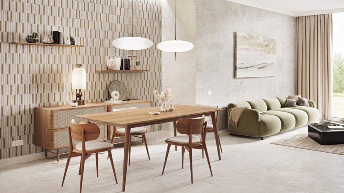 CEREV - Carrelage mural faïence Breccia Cerev - gold - 29,7x89 cm | POINT.P