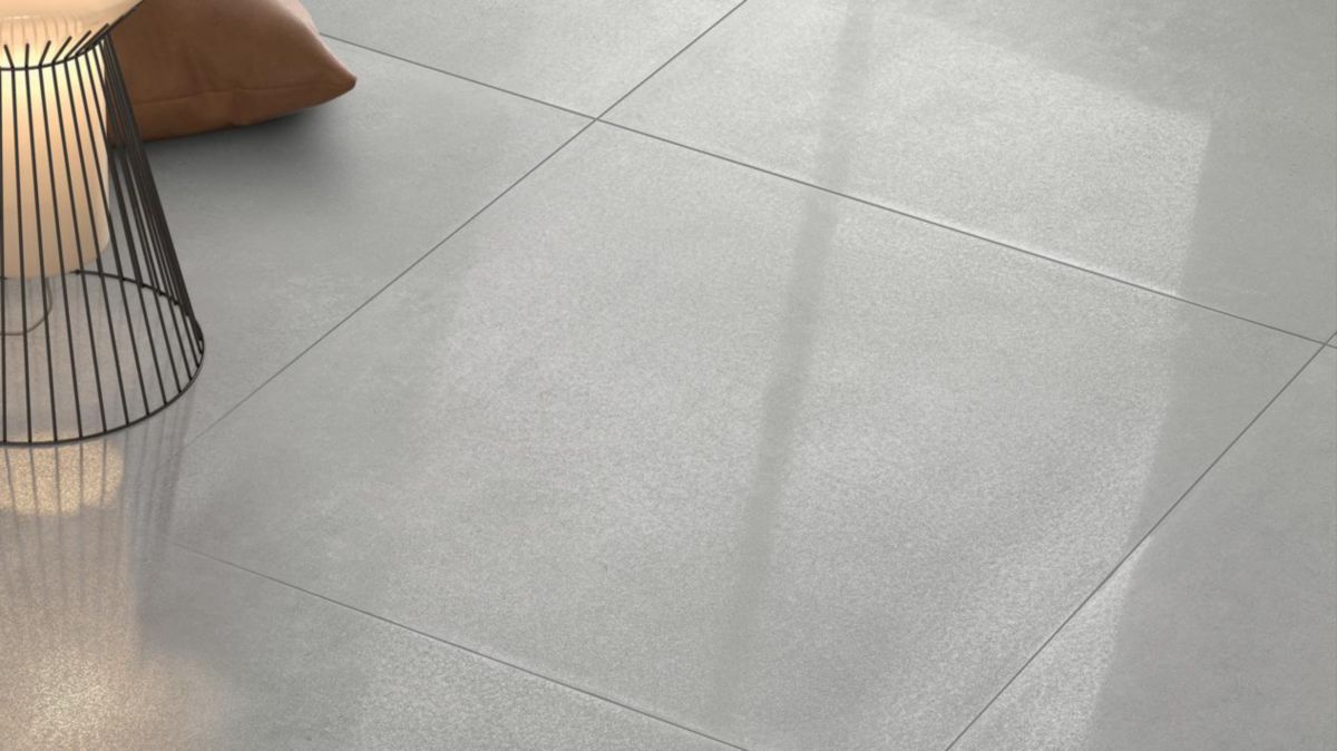 CEREV - Faïence murale Cloud - décor geo grey mat - 24,7x44,7 cm | POINT.P