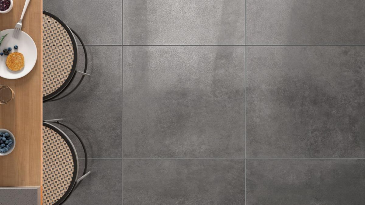 CEREV - Faïence murale Cloud - décor geo grey mat - 24,7x44,7 cm | POINT.P