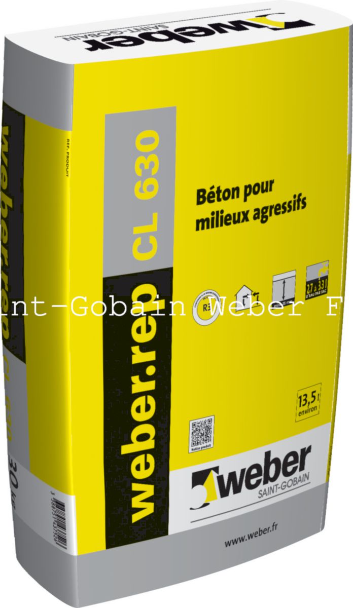 WEBER - Béton pour milieux agressifs Weber.rep CL 630 sac de 25 kg | POINT.P