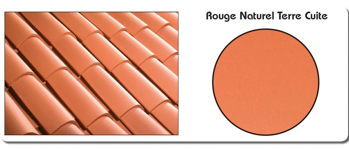 TUILERIE LAMBERT - Tuile Canal à butée terre cuite rouge naturel masse ...