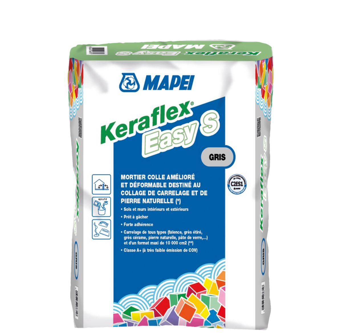MAPEI - Mortier-colle amélioré Keraflex Easy S - gris - sac de 25 kg | POINT.P
