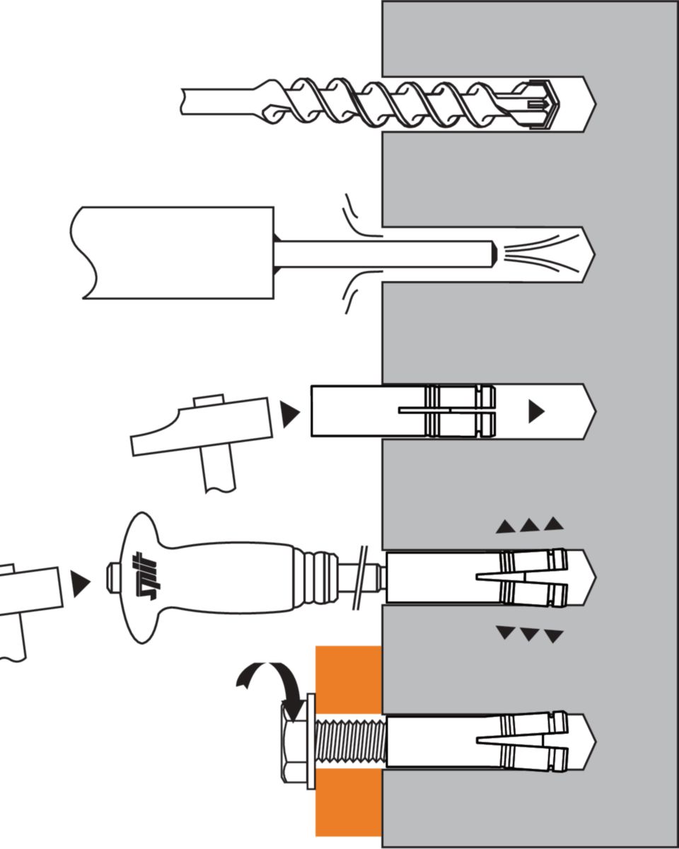 SPIT - Cheville Grip L M10x30 boîte de 100 réf.050799 | POINT.P