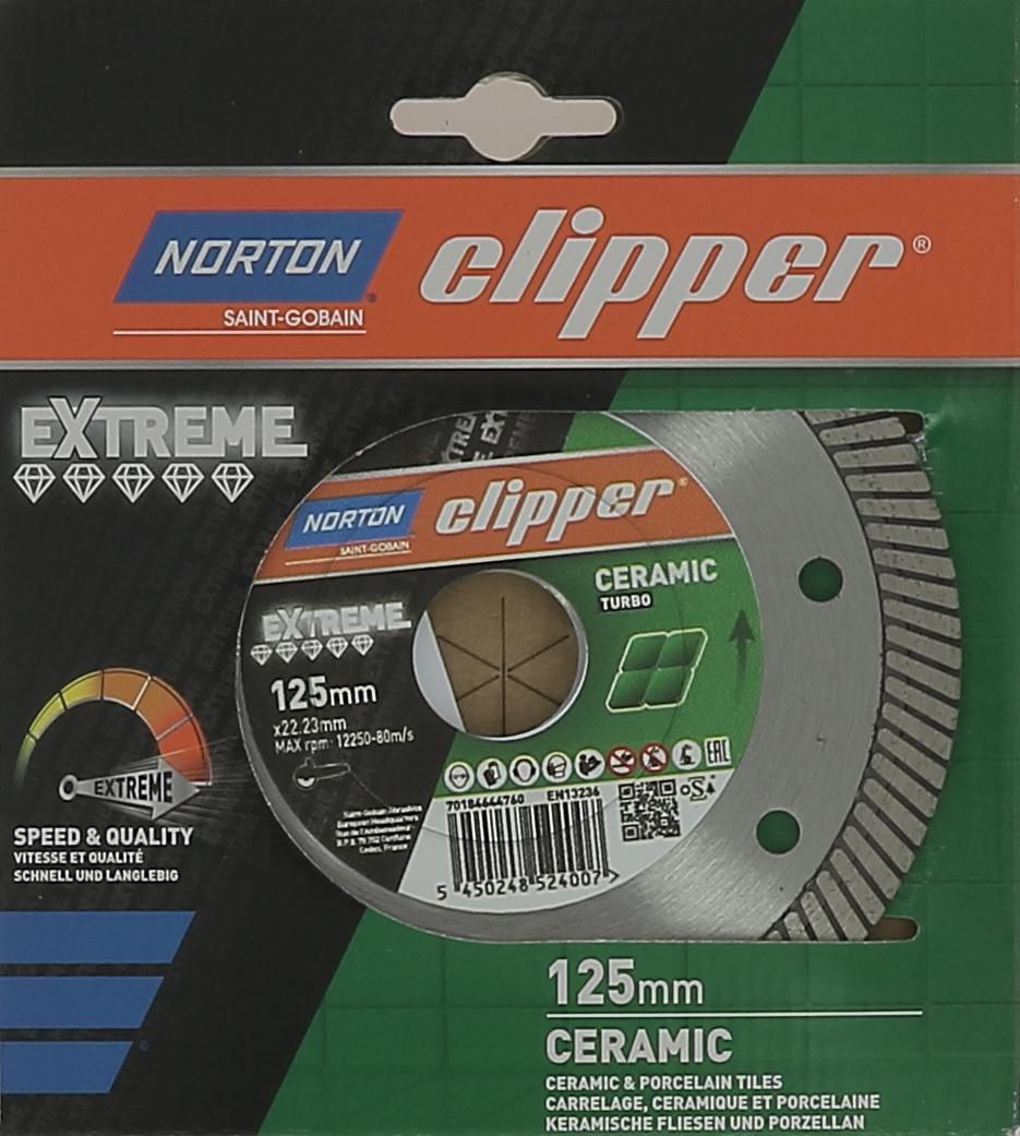 NORTON-CLIPPER - Disque diamant à jante continue crénelée extra mince ...