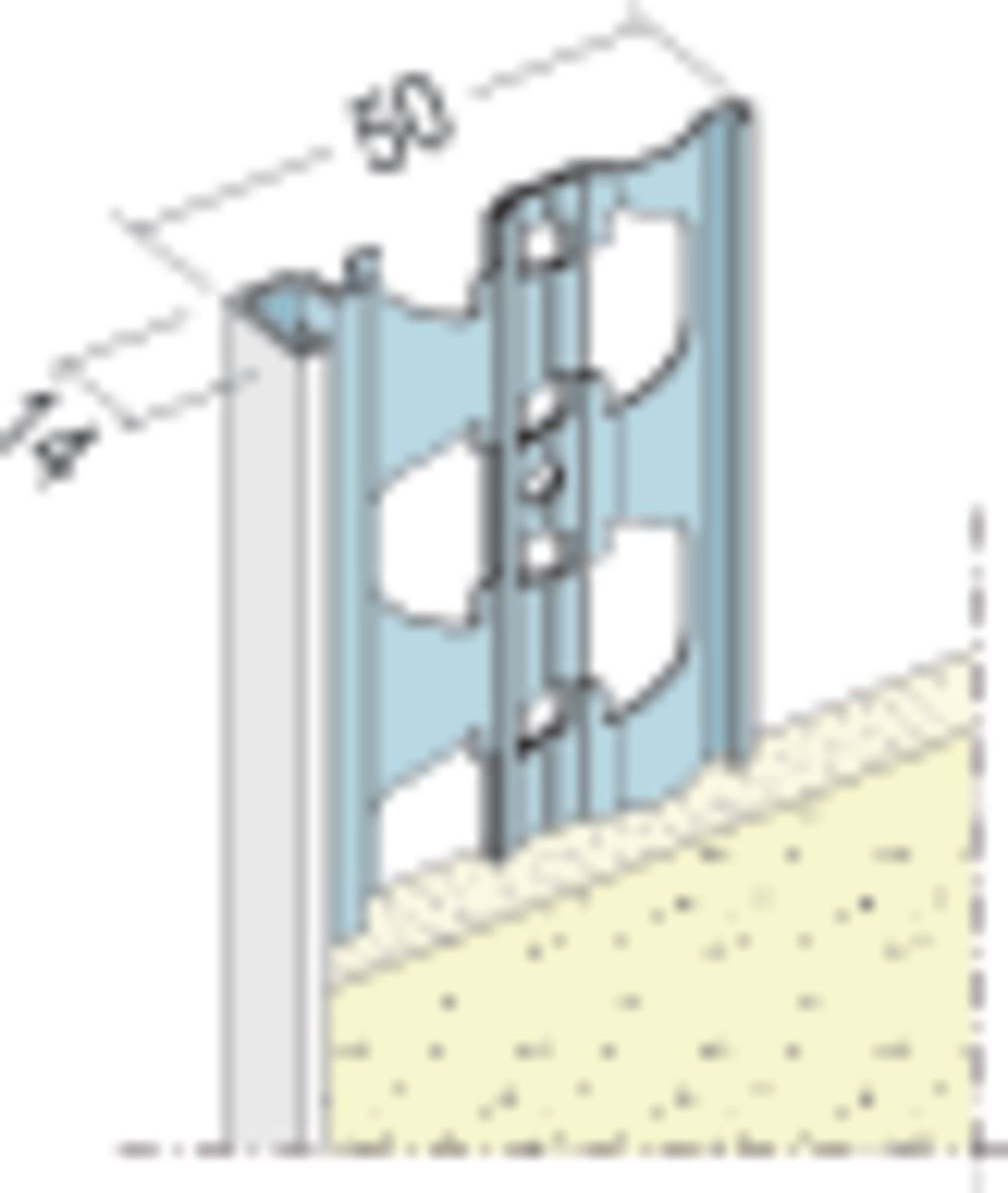 PROTEKTOR - Profilé d'arrêt vertical avec jonc beige épaisseur 14mm longueur 3m 1223 | POINT.P