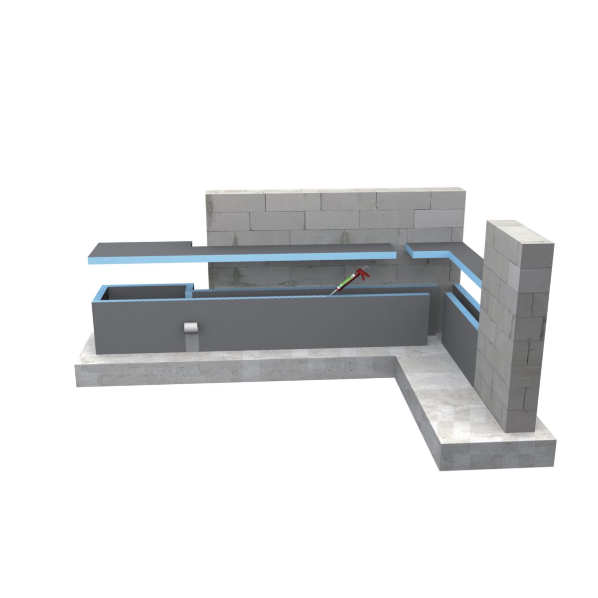 WEDI - Panneau de construction Wedi 60x260cm 40mm Réf. 010000640 | POINT.P