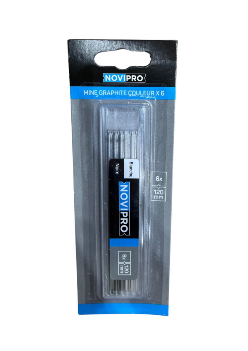NOVIPRO - Lot de 3 mines blanches et 3 mines noires/couleur NOVIPRO ...