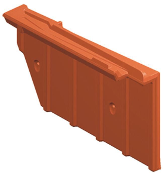 MONIER - Tuile de rive à rabat droite Postel 20 terre cuite rouge ...