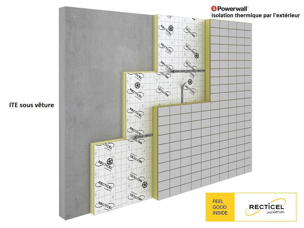 RECTICEL - Panneau polyisocyanurate Powerwall bords rainurés 1,2 x 0,6 ...