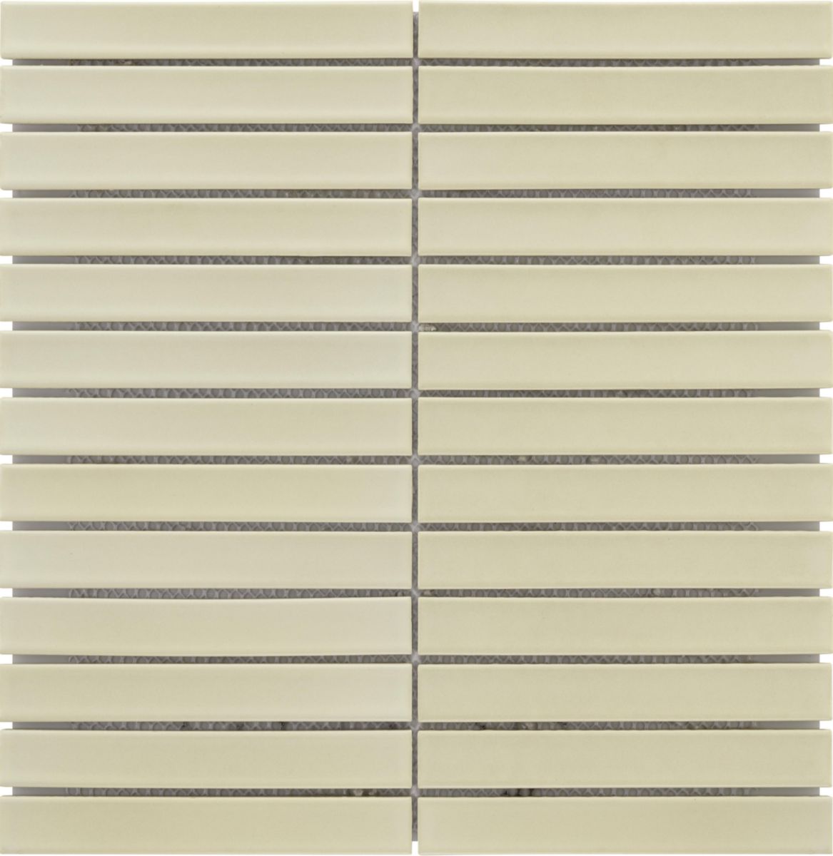 BARWOLF - Mosaïque murale Stripes - faïence cream mat - tesselles 2x14 ...