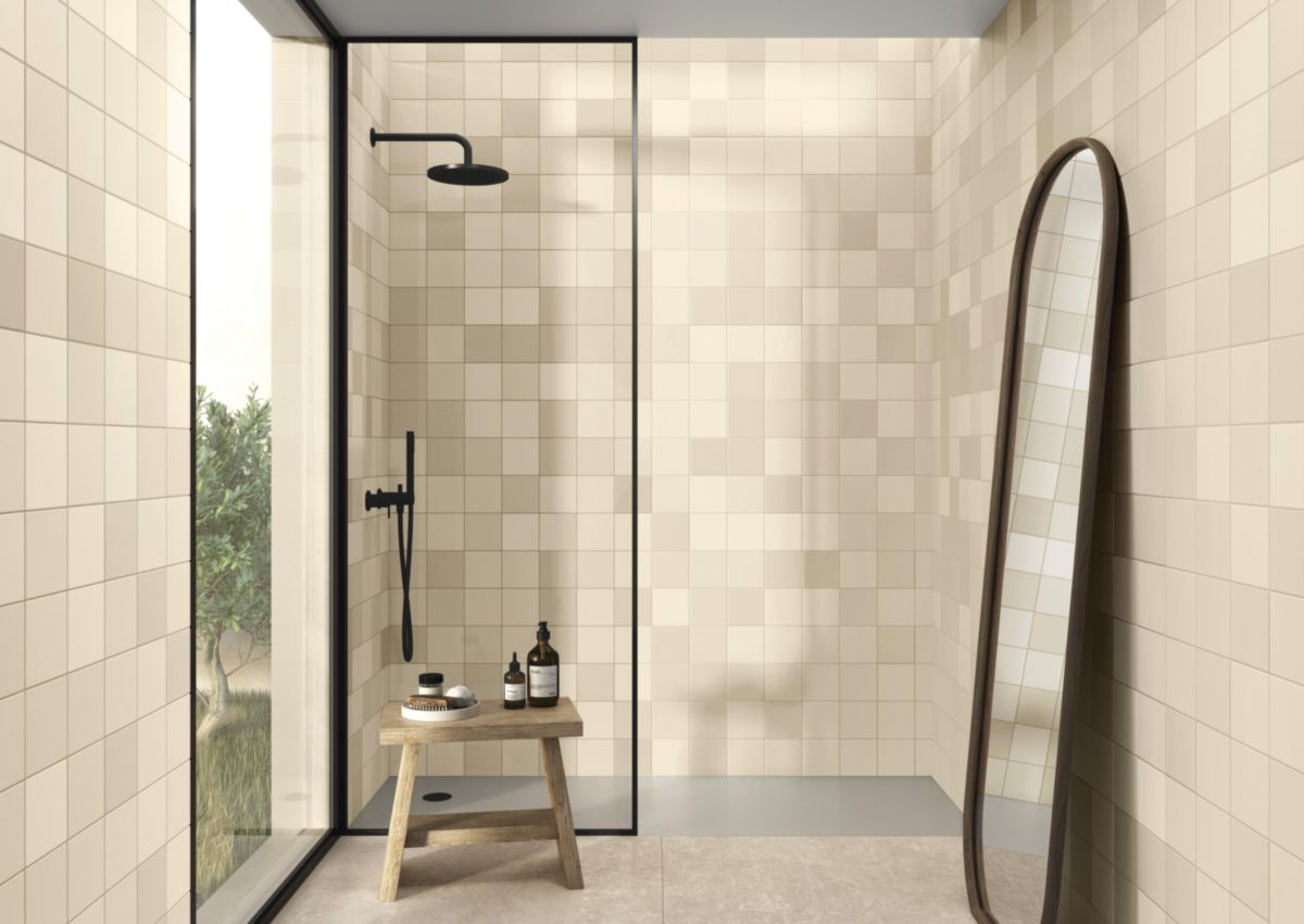 HARMONY - Carrelage sol/mur grès cérame émaillé Rubik - sand - 12,3x12 ...