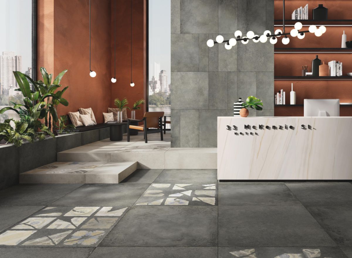 RONDINE - Carrelage sol intérieur grès cérame Loft - ton dark naturale ...