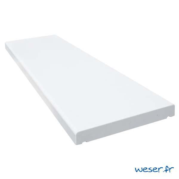 WESER - Chaperon de mur plat Pierre Lisse - blanc tradition - 99x30x4 ...