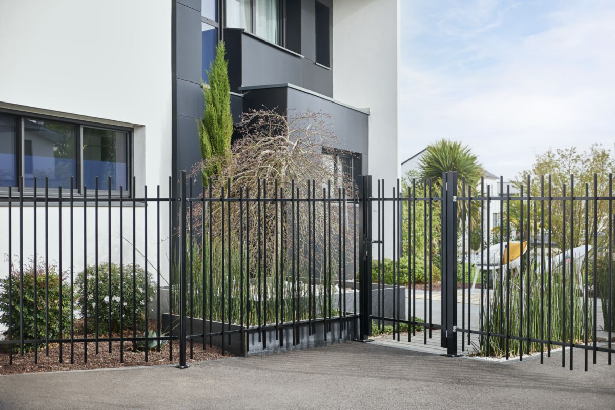 DIRICKX - Portillon Elixir Pur à sceller - acier galvanisé - noir RAL ...