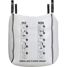 ULTIBAT - Big-bag POINT.P 4 faces oranges vide - volume maxi 500 l (1/2 m3) - résistance maxi ...