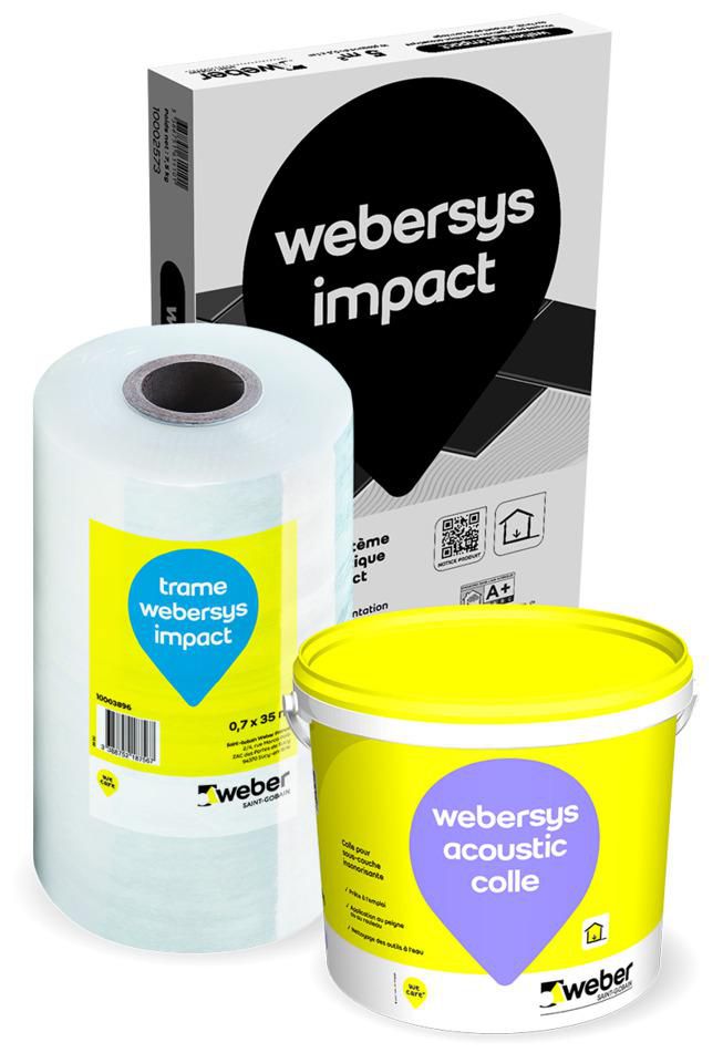 WEBER - Système isolation acoustique weber.sys Impact performance tramé kit de 20 m² Réf ...