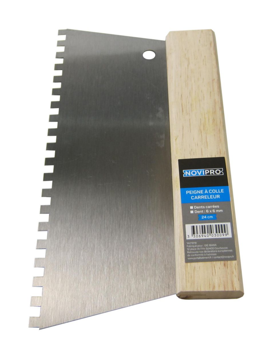 NOVIPRO - Peigne à colle Novipro dents 6x6 longueur 240mm | POINT.P