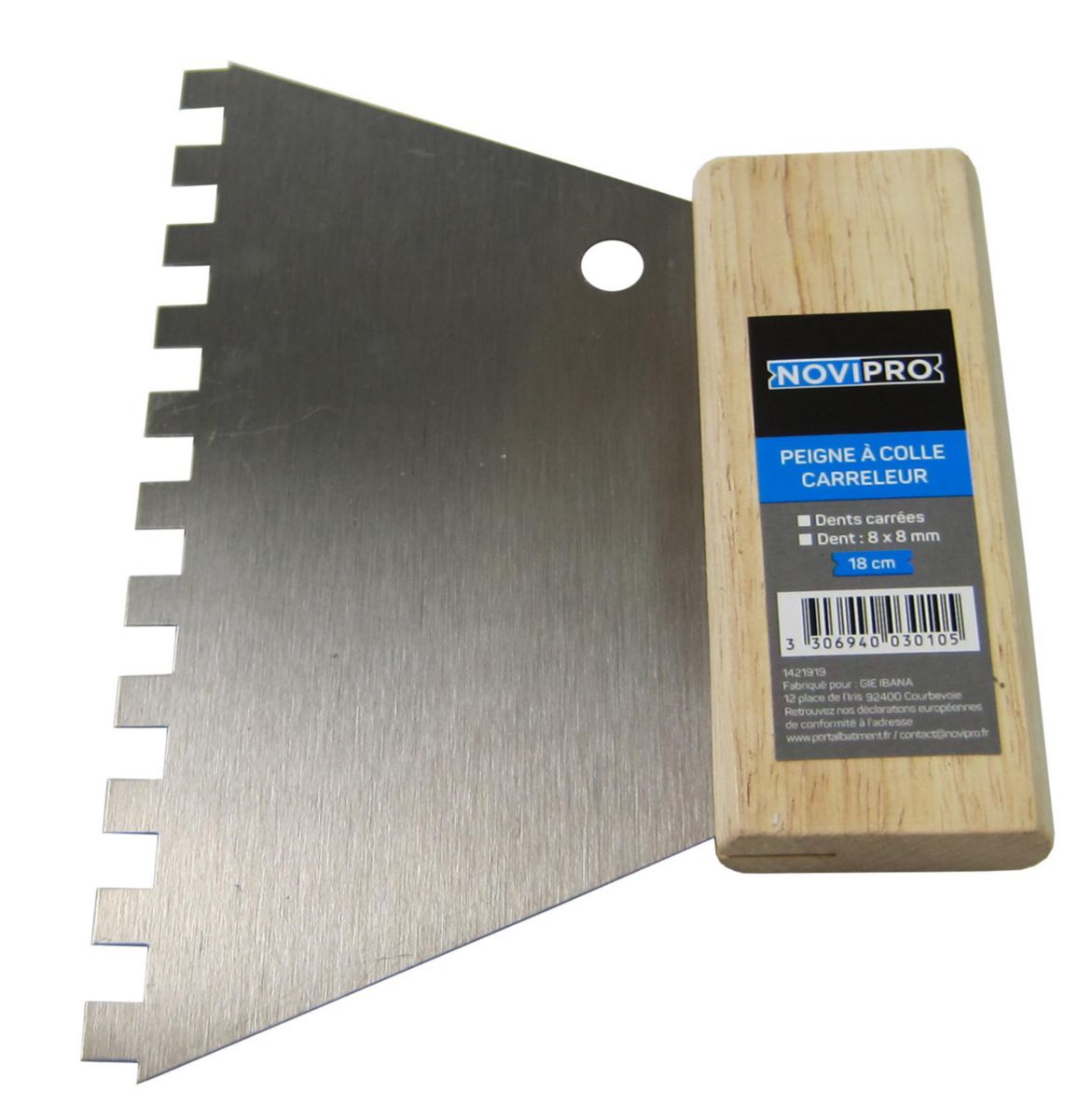 NOVIPRO - Peigne à colle Novipro dents 8x8 longueur 180mm | POINT.P