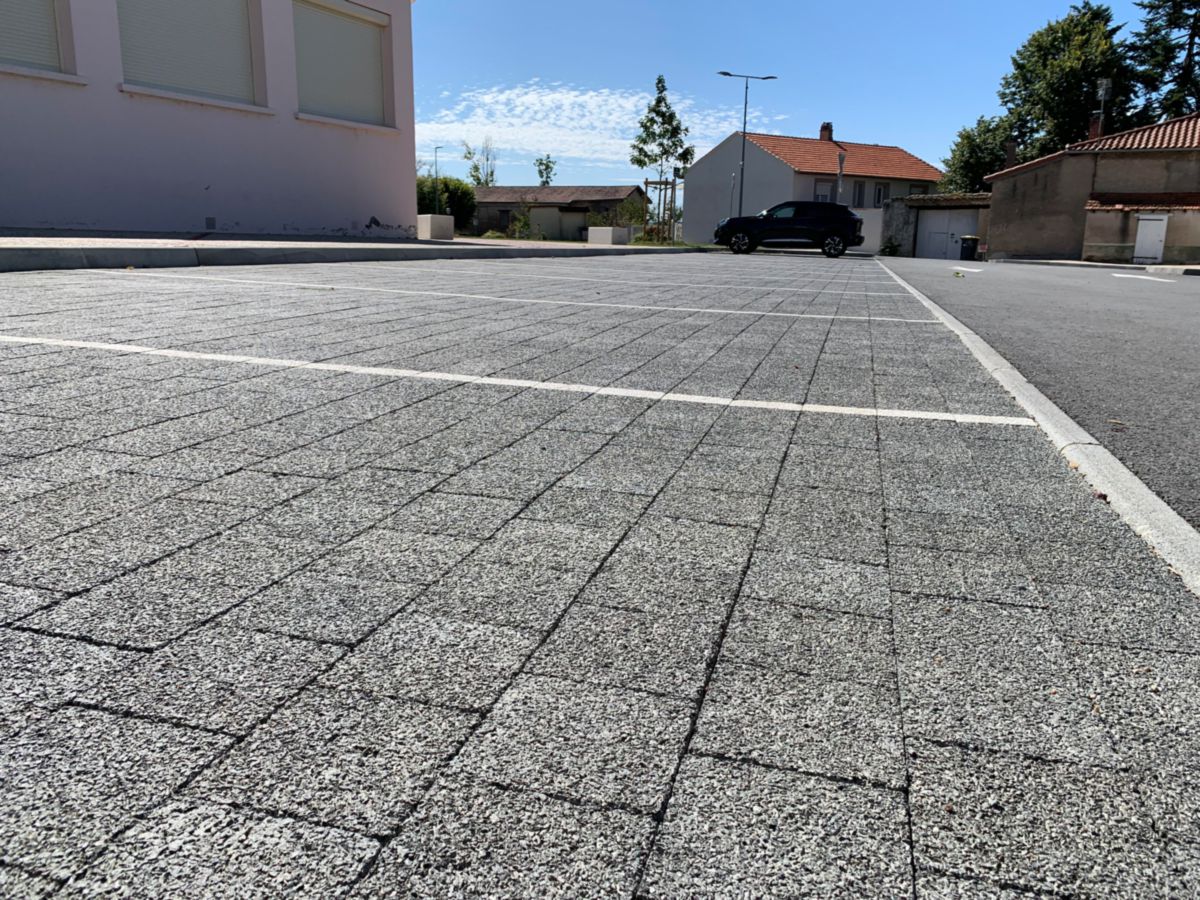 ALKERN - Pavé béton drainant Aquafil - gris - 8x16x8 cm | POINT.P