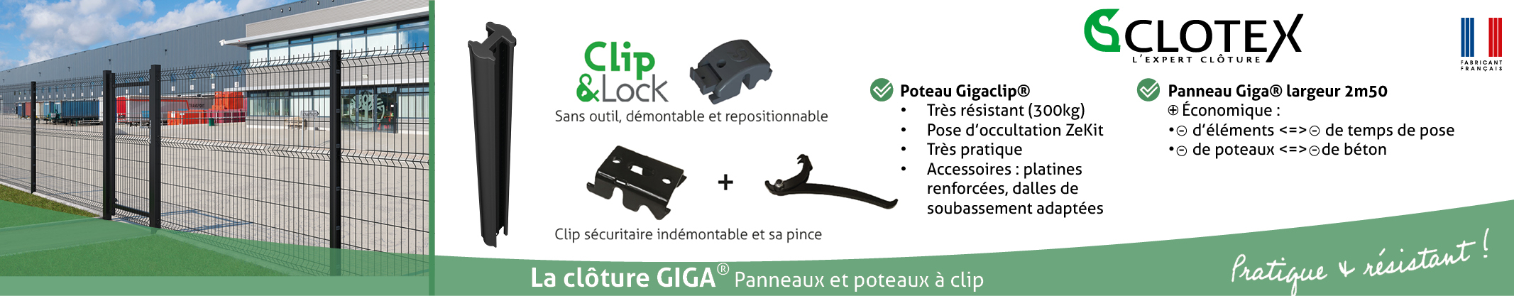 CLOTEX : clôtures rigides et grillages simple torsion | POINT.P